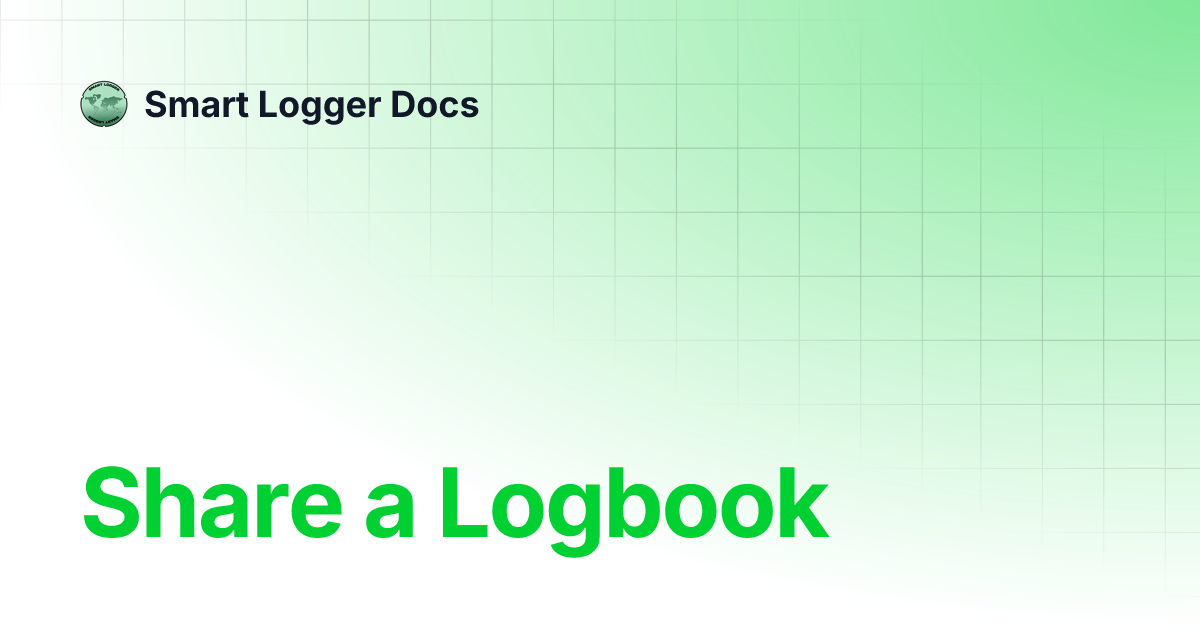 Share a Logbook | Smart Logger Docs